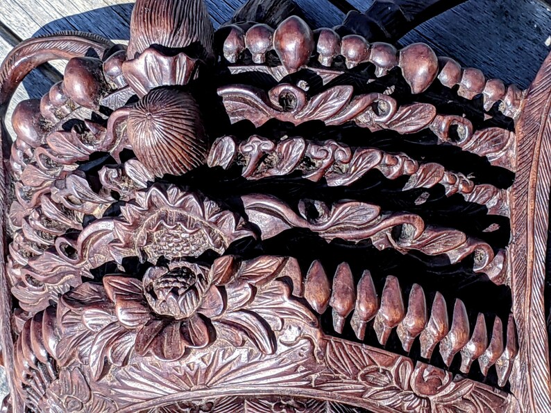 RARE Wangmu Niangniang Chinese Goddess Rosewood Carved Figural | Etsy