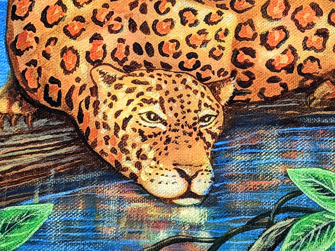Amazonian Shaman Curandero Jaguar Painting Acrylic on - Etsy