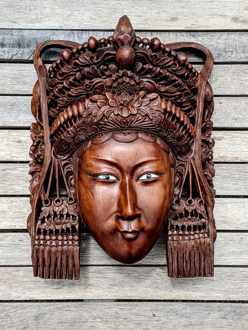 RARE Wangmu Niangniang Chinese Goddess Rosewood Carved Figural | Etsy