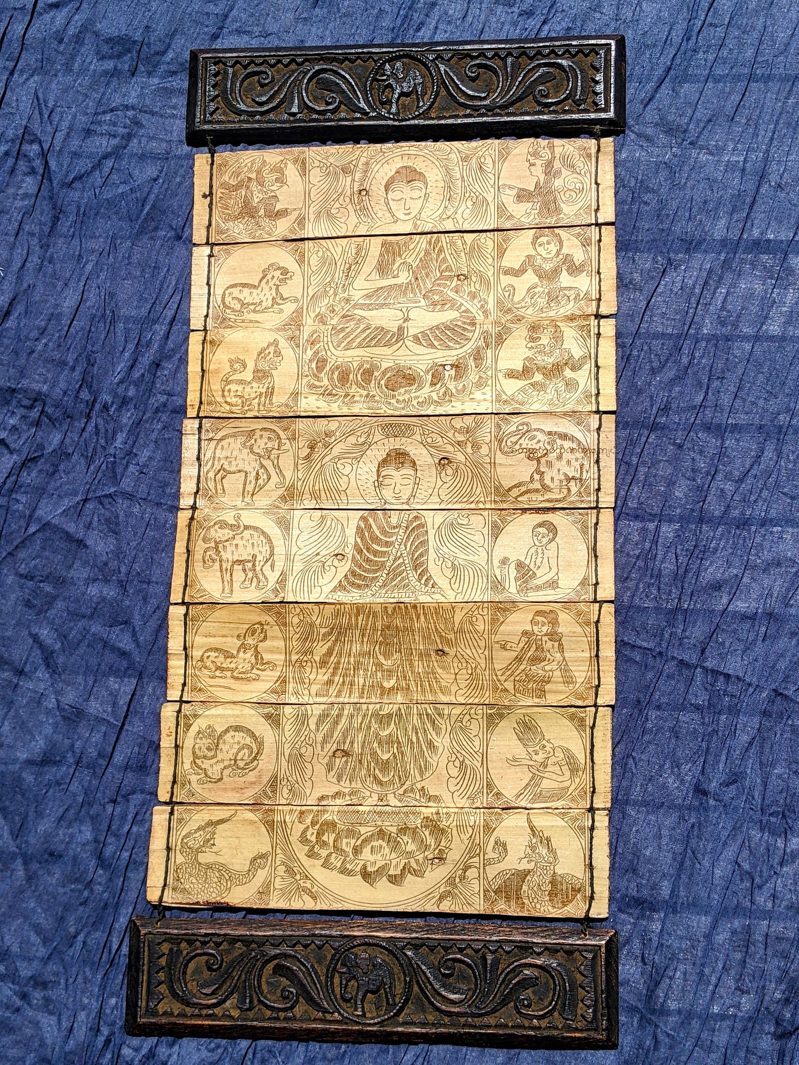 RARE: Exquisite Hand-crafted Burmese Sutra Prayer Book, Late 1800's ...