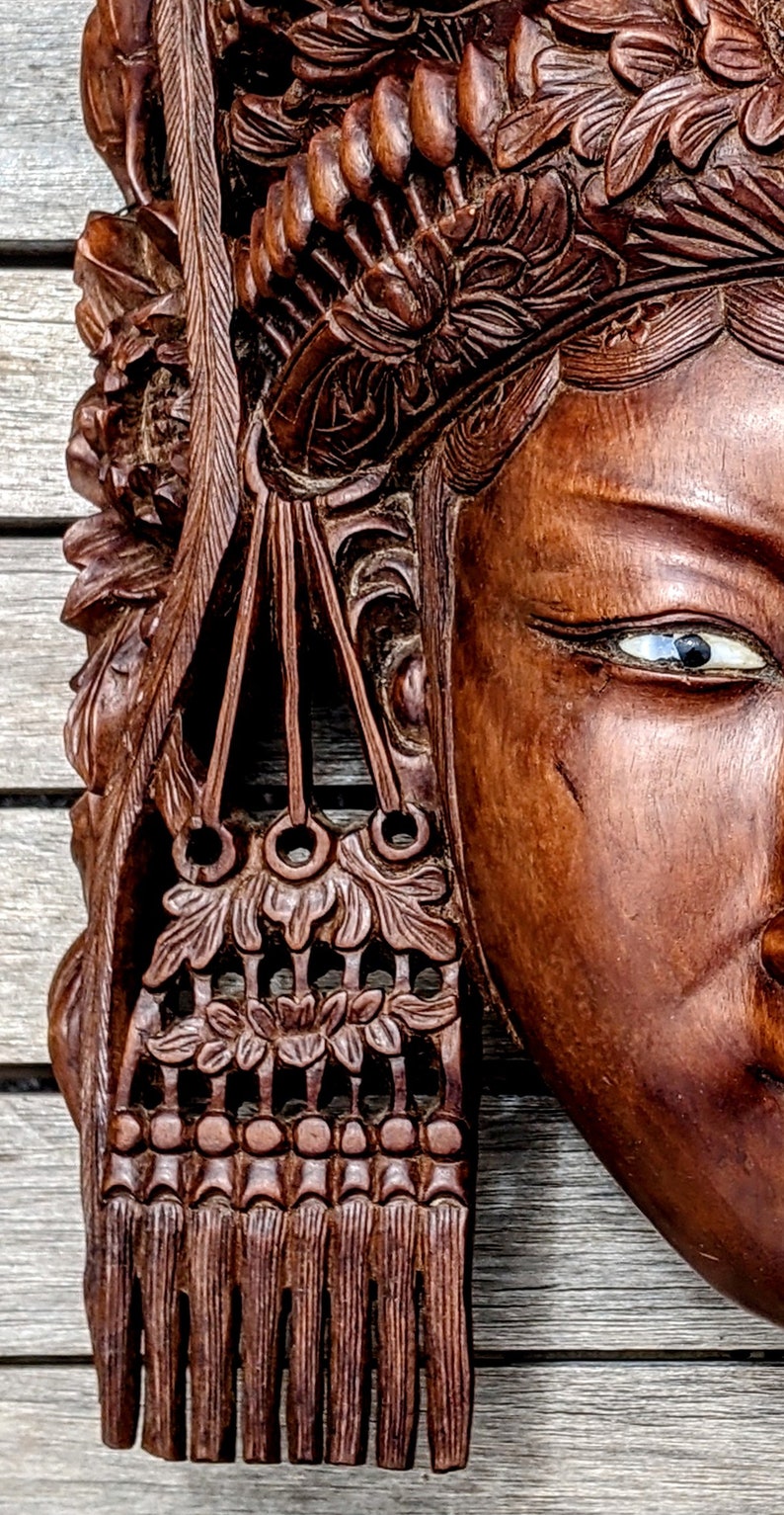 RARE Wangmu Niangniang Chinese Goddess Rosewood Carved Figural | Etsy