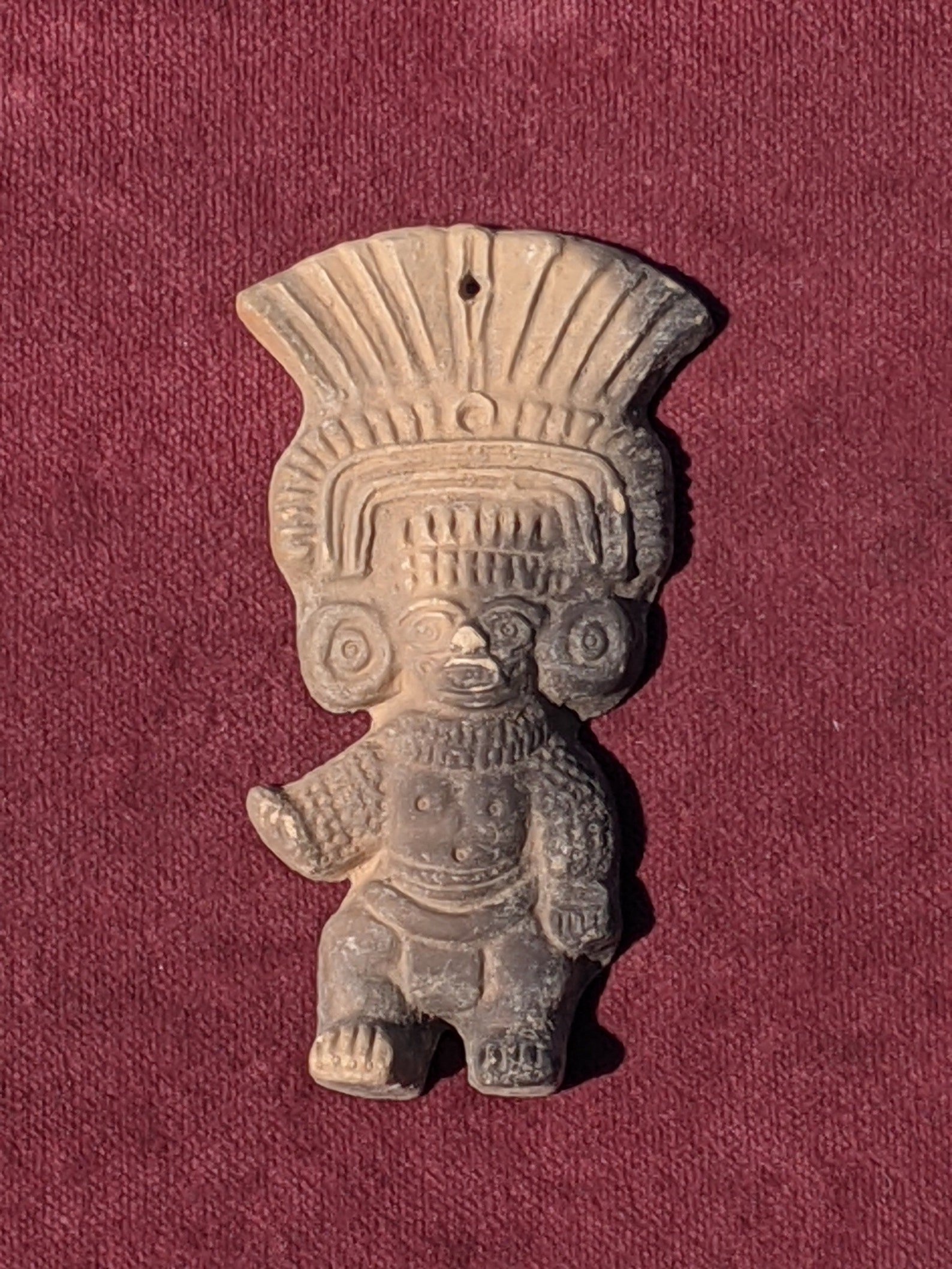 Multiple Vintage Mayan Terracotta Flat Talisman Figurines, 20th Century ...