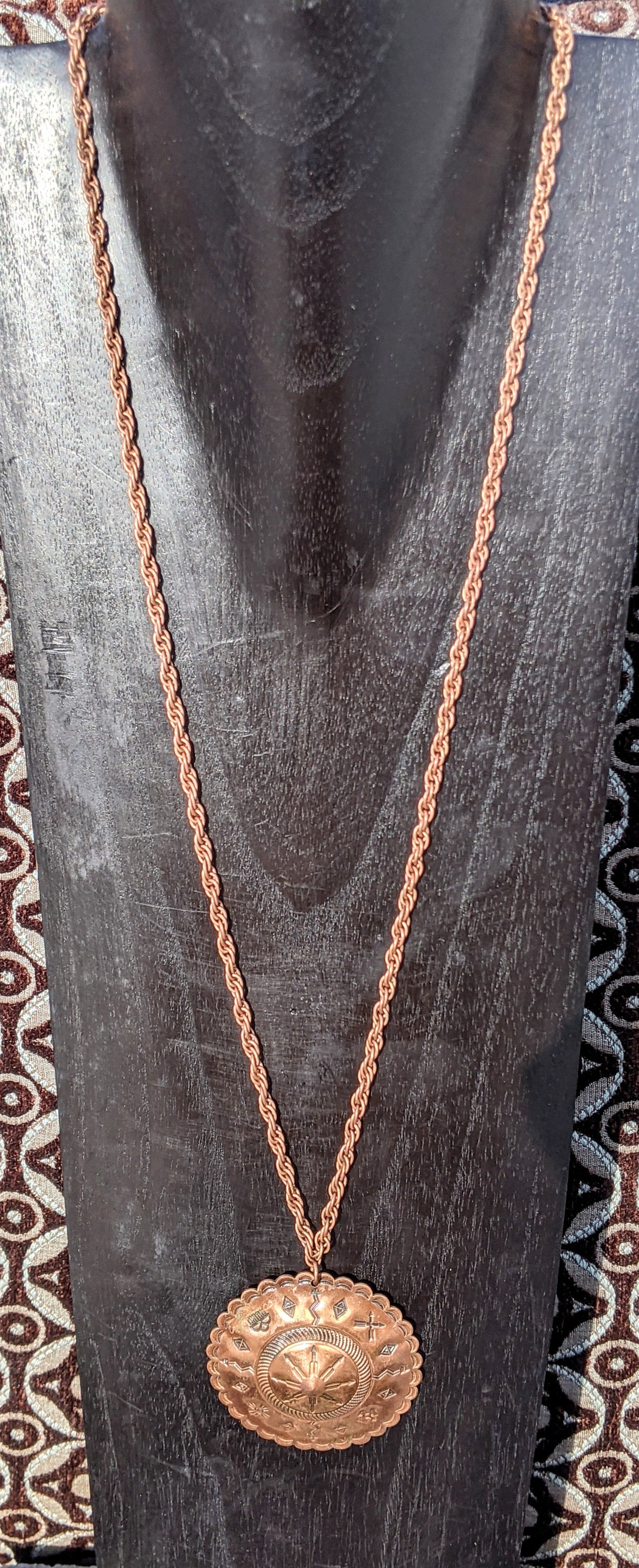 Native American Tribal Hammered Copper Statement Necklace on - Etsy