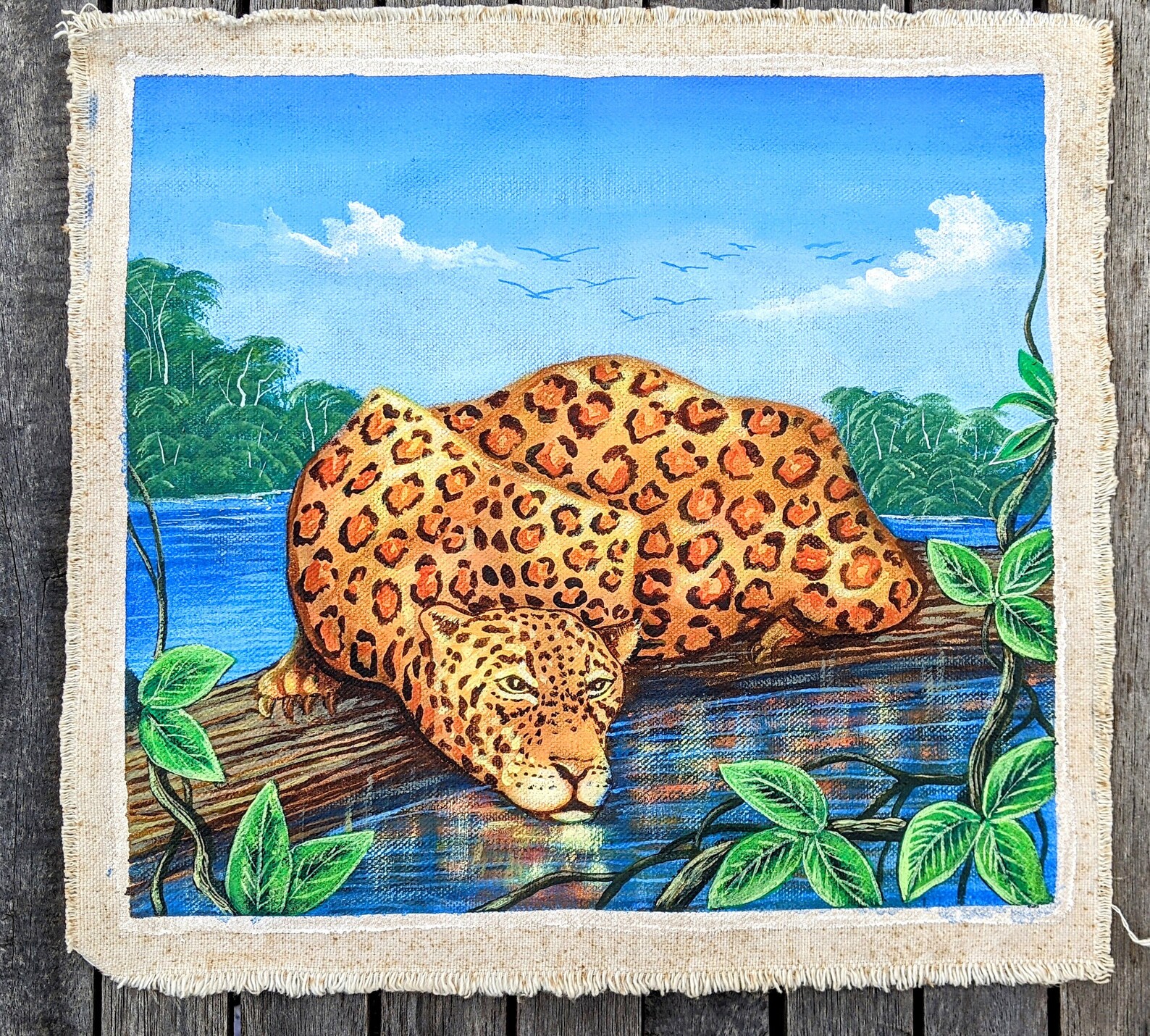 Amazonian Shaman Curandero Jaguar Painting Acrylic on - Etsy