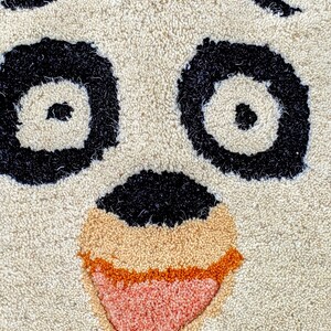 Eastern Indian Hand-tufted Panda Accent Rug/mat, Panda Spirit Animal ...