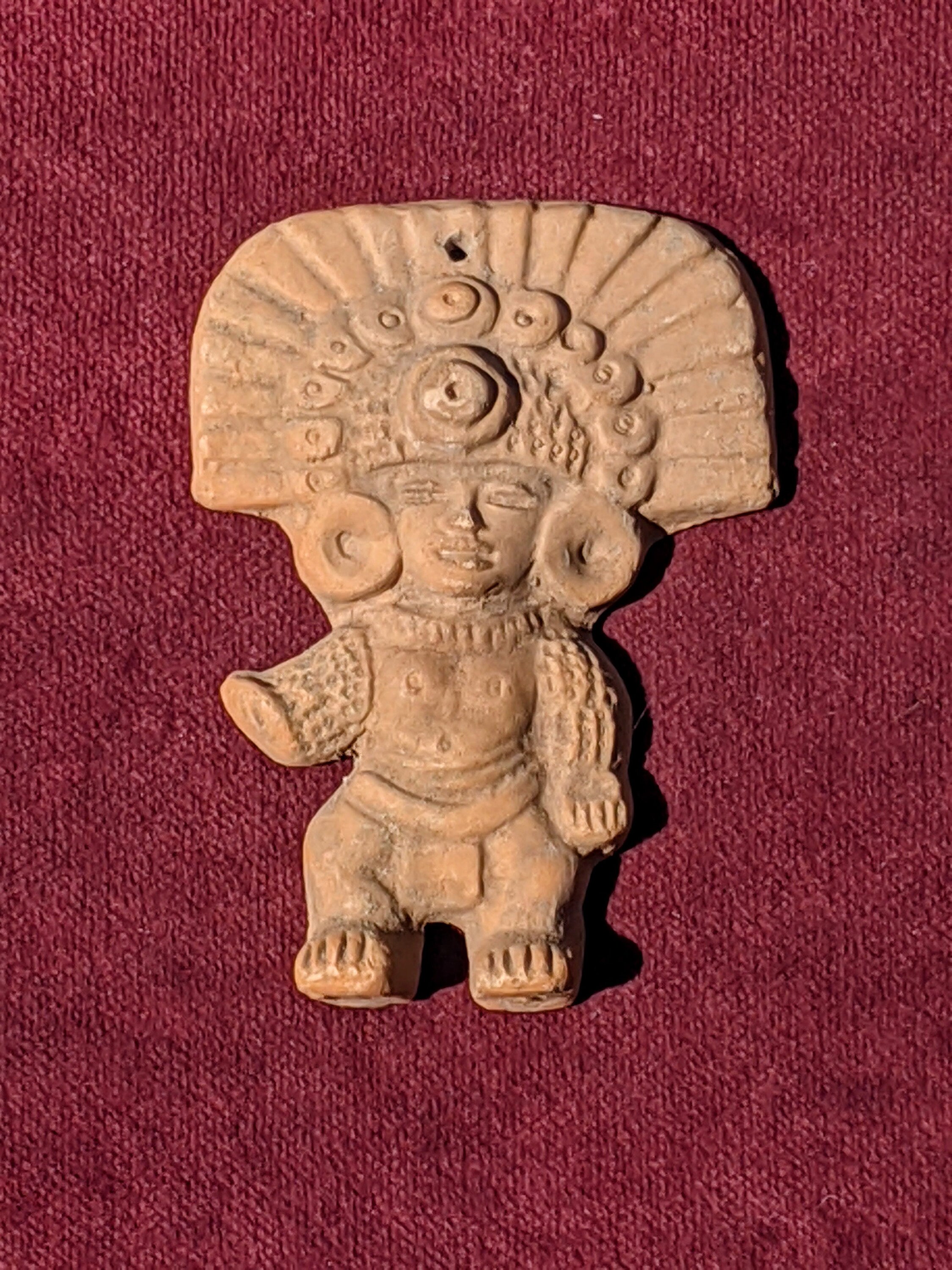 Multiple Vintage Mayan Terracotta Flat Talisman Figurines, 20th Century ...