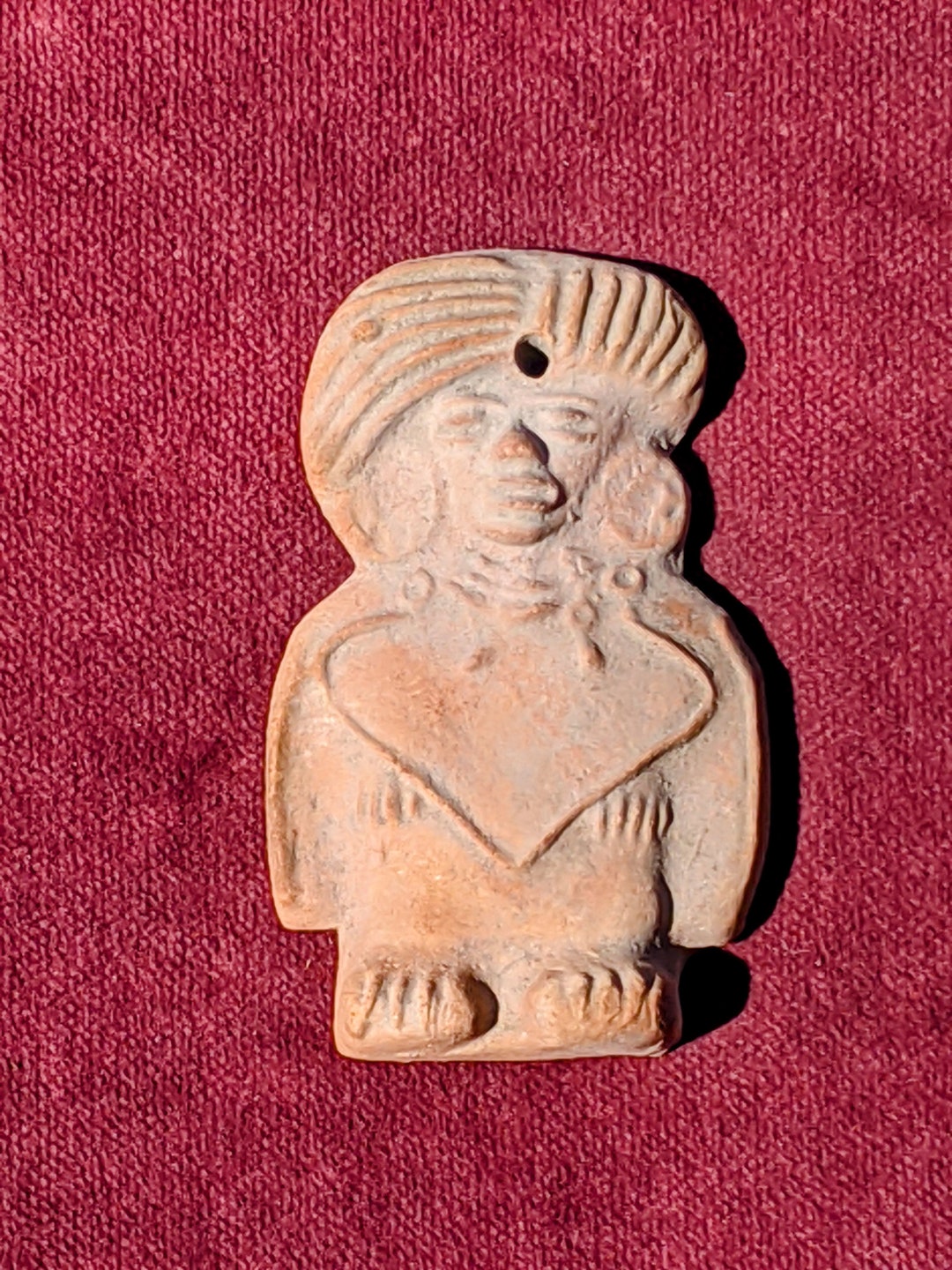 Multiple Vintage Mayan Terracotta Flat Talisman Figurines, 20th Century ...