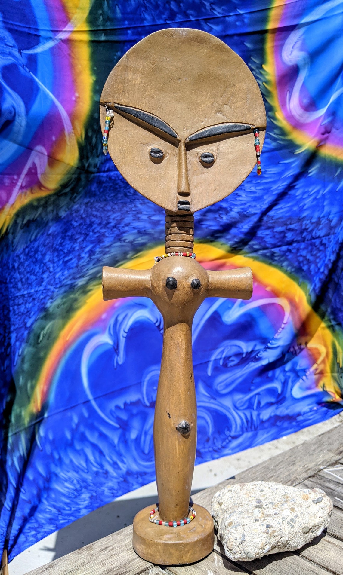 Hand-carved West African Ashanti Akan akua'ba Fertility Doll, Ghana ...