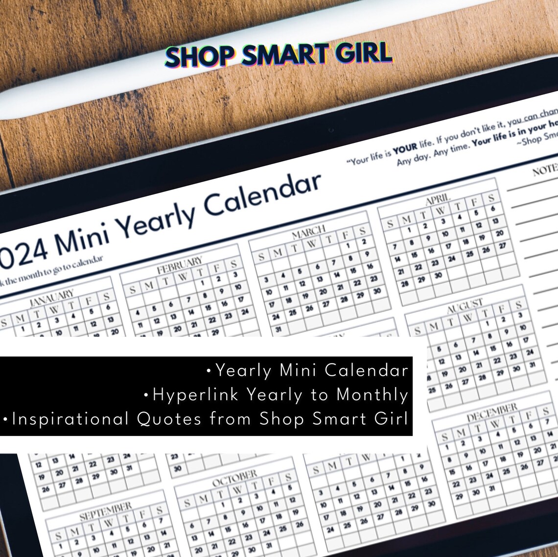 2024 Monthly Calendar Digital Planner - Simple and Uncomplicated ...