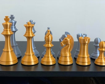 Chess Set Large & Weighted Classic Staunton Style - Etsy