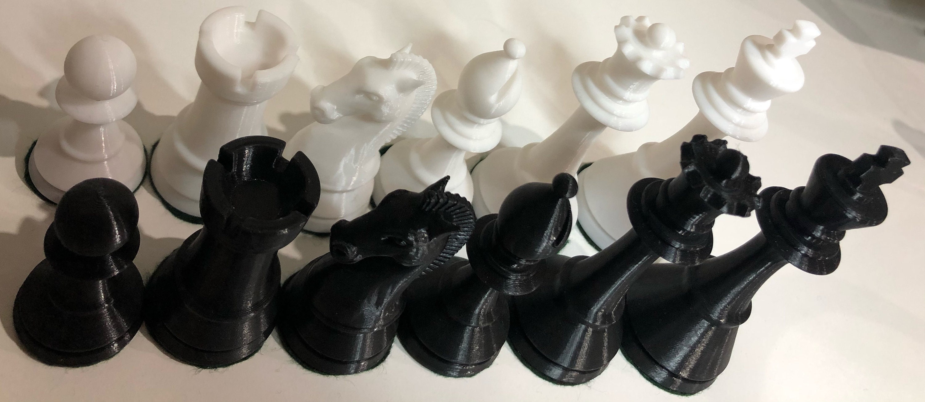 Chess Set Large & Weighted - Classic Staunton Style - 105/95/85mm King ...