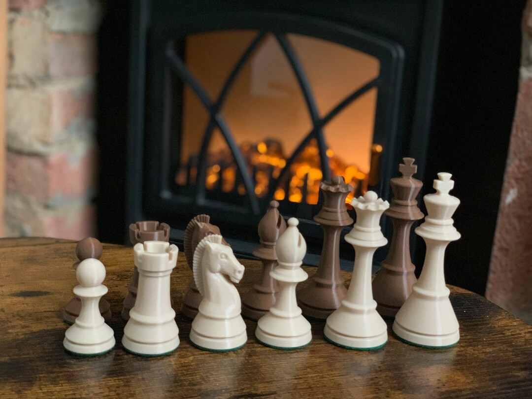 Chess Set Large & Weighted - Classic Staunton Style - 105/95/85mm King ...