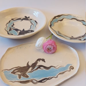 Hand Built Orca Plate - Etsy