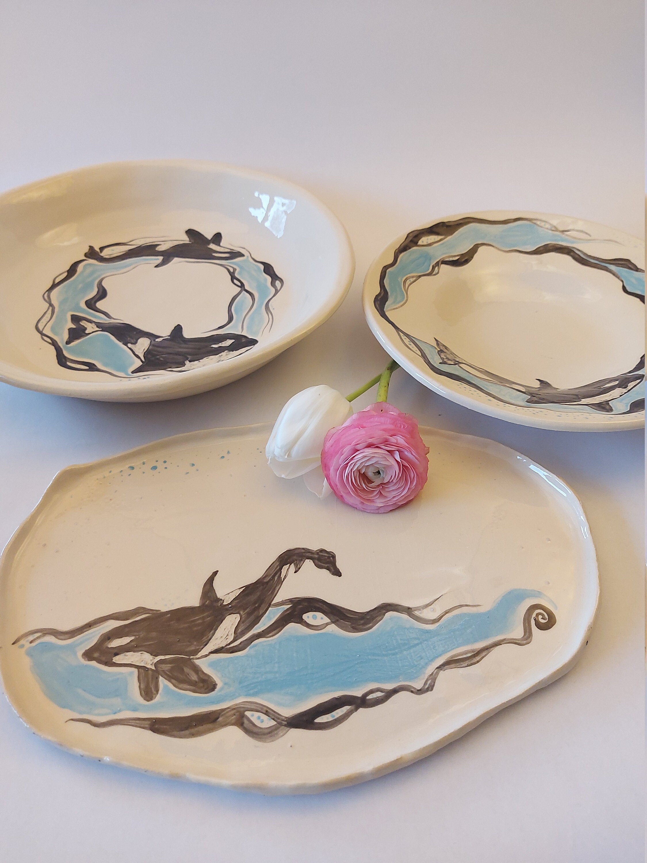 Hand Built Orca Plate - Etsy