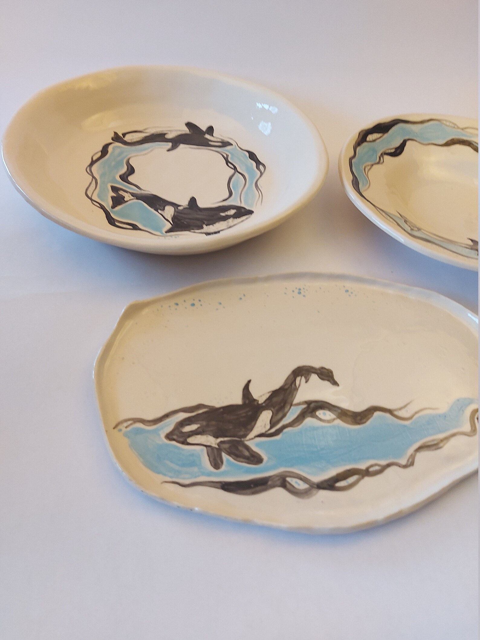 Hand Built Orca Plate - Etsy