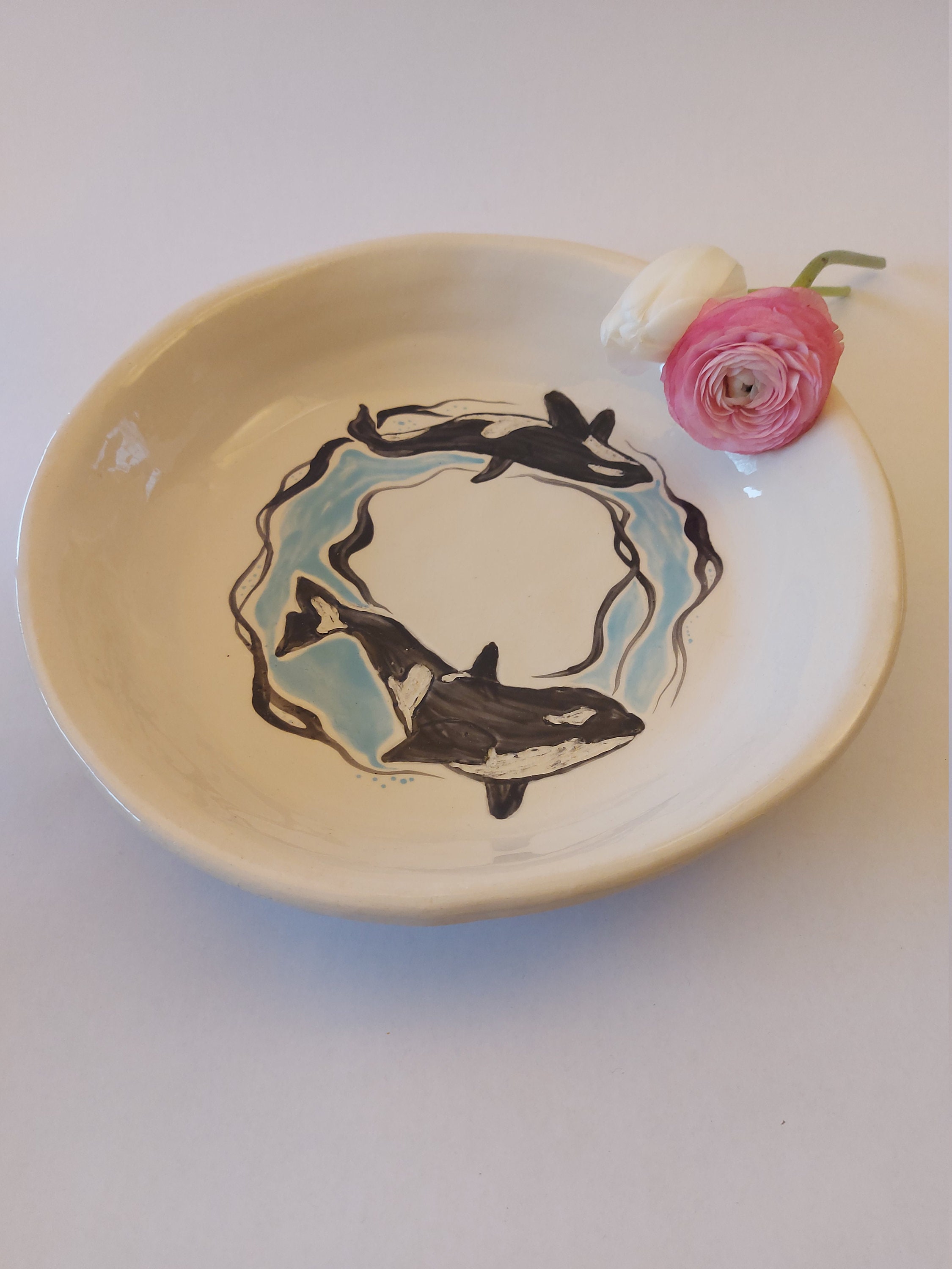 Hand Built Orca Plate - Etsy