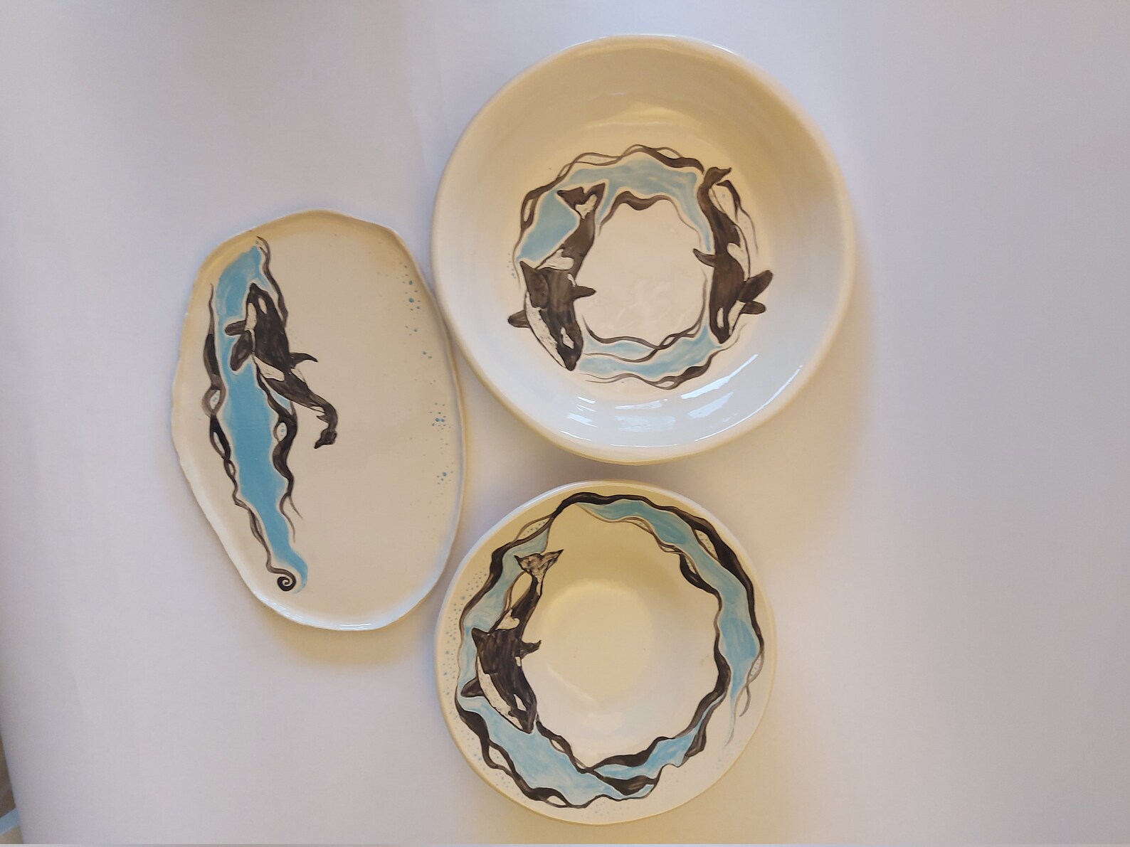 Hand Built Orca Plate - Etsy