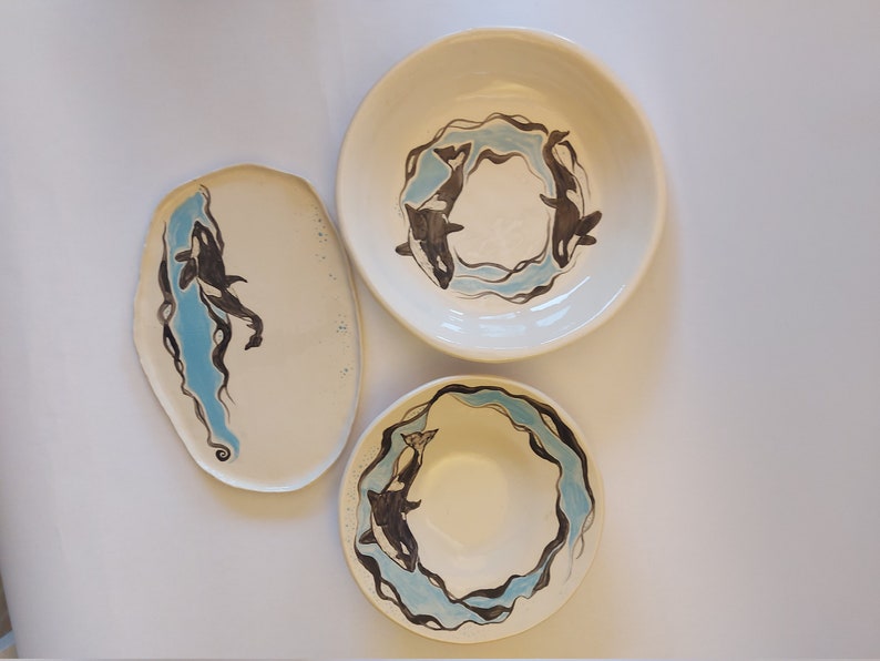 Hand Built Orca Plate - Etsy