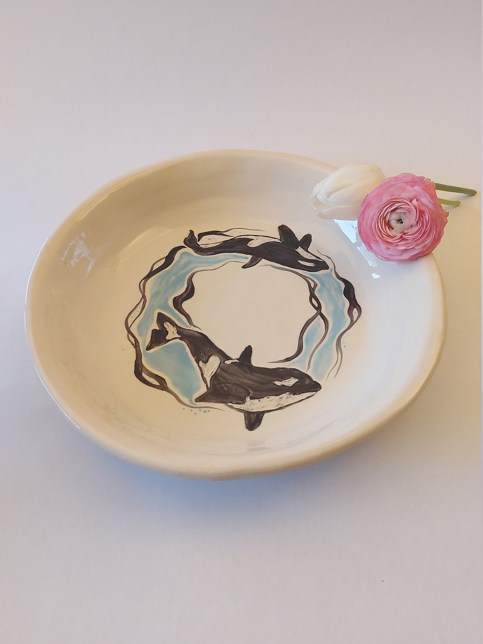 Hand Built Orca Plate - Etsy