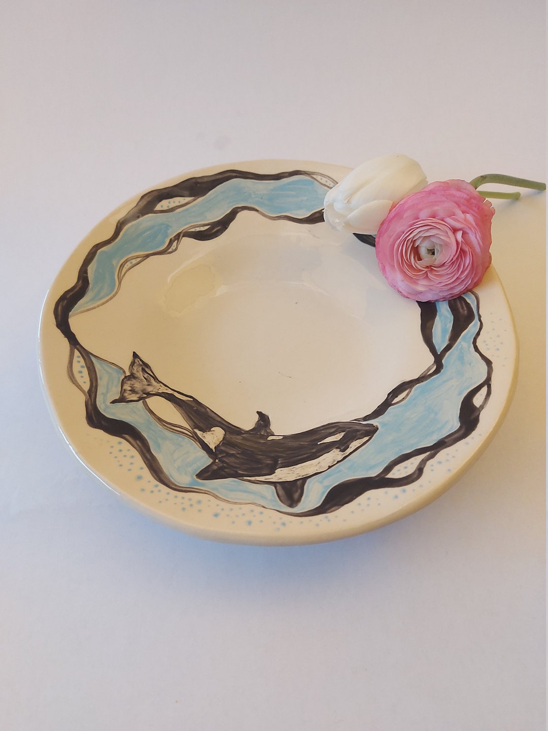 Hand Built Orca Plate - Etsy