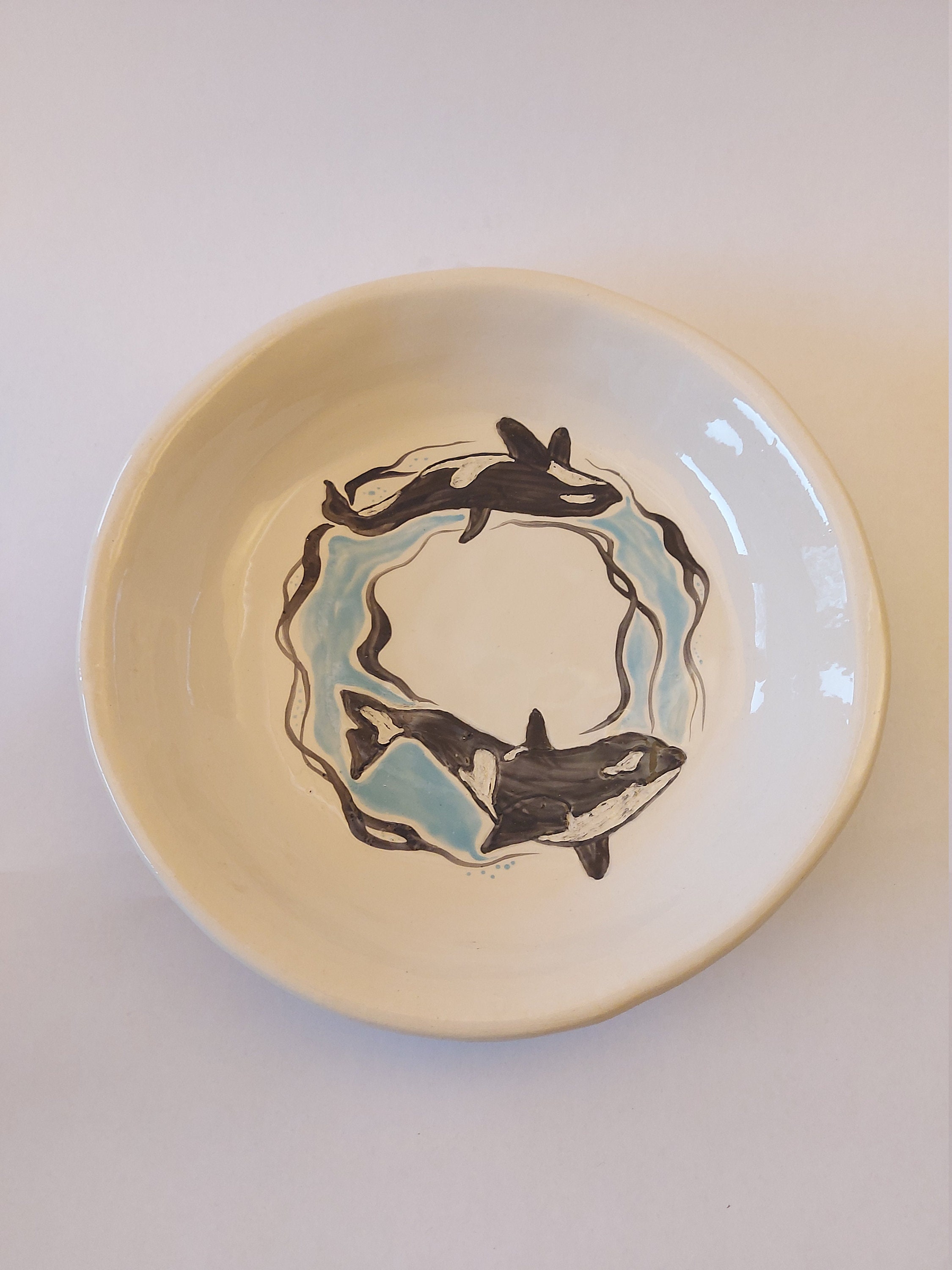 Hand Built Orca Plate - Etsy