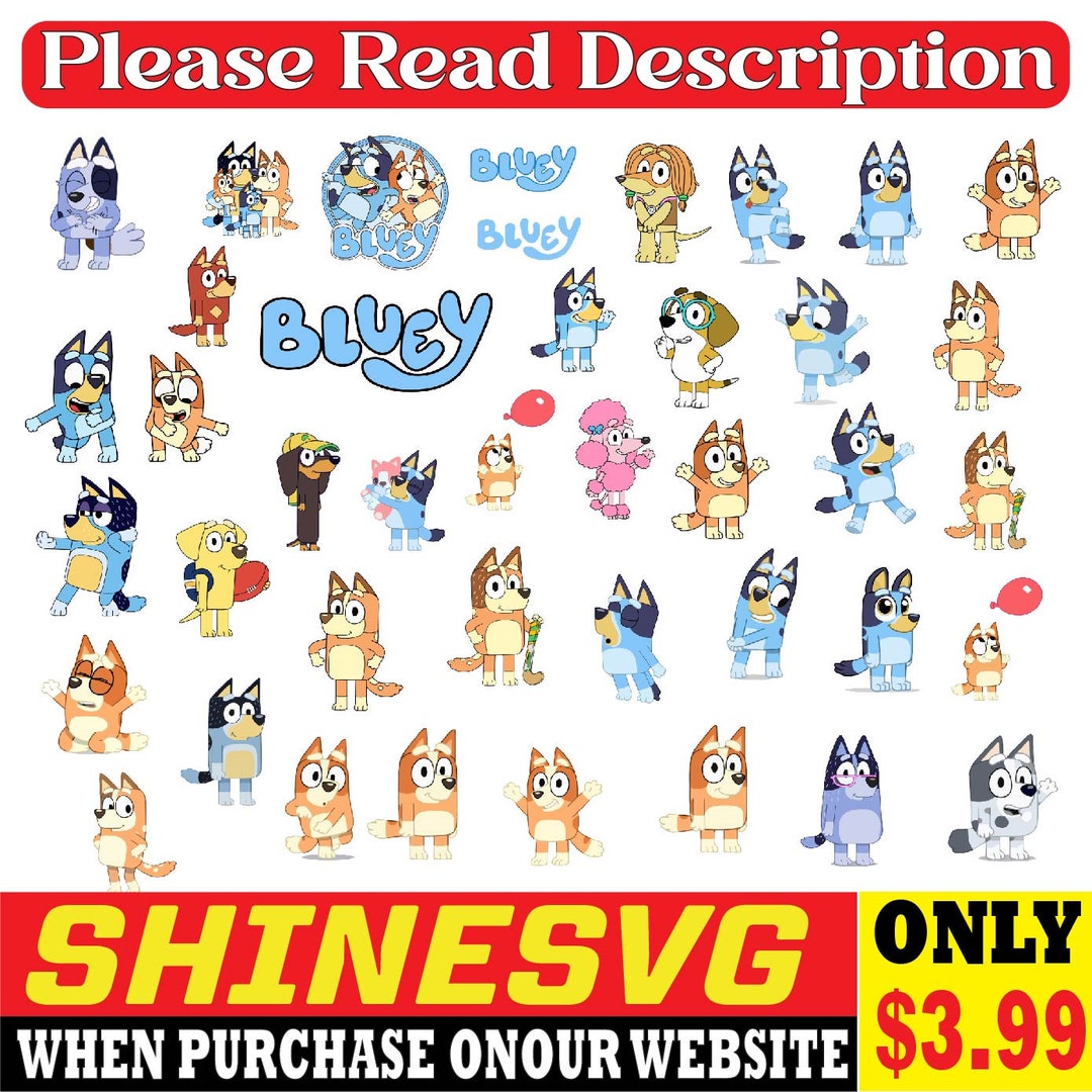 40 Designs Bluey SVG Bundle Bluey Svg Bluey Birthday - Etsy Canada