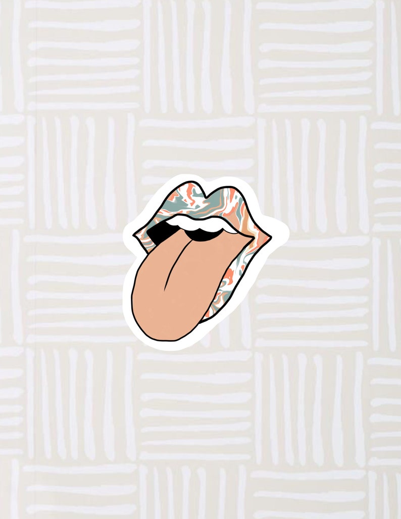 Tongue Aesthetic Sticker | Etsy