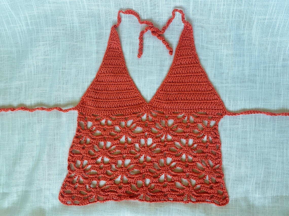 Mesh Flower Top Crochet Pattern - Etsy