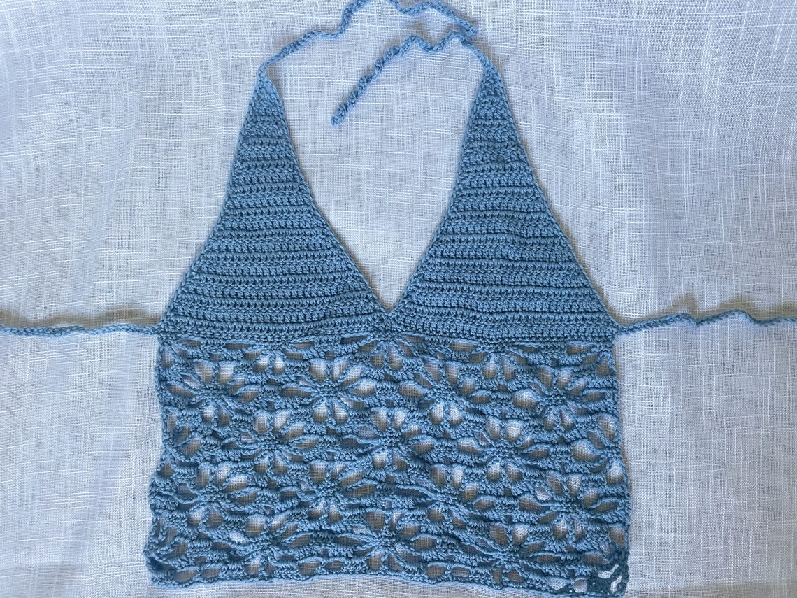 Mesh Flower Top Crochet Pattern - Etsy