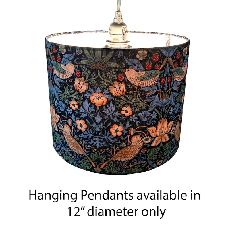William Morris Strawberry Thief Lamp Shade | Handmade Drum Shade - Etsy