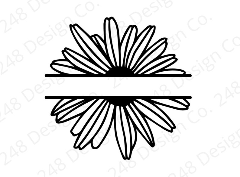 Daisy Split Monogram Cut File Daisy Monogram Split Daisy - Etsy