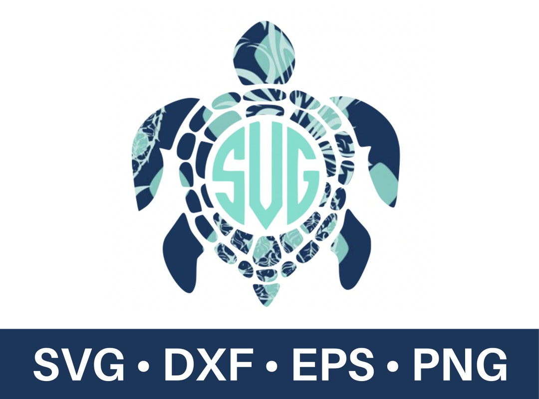 Sea Turtle Monogram Frame Sea Turtle Monogram Sea Turtle - Etsy