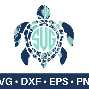 Sea Turtle Monogram Frame Sea Turtle Monogram Sea Turtle - Etsy