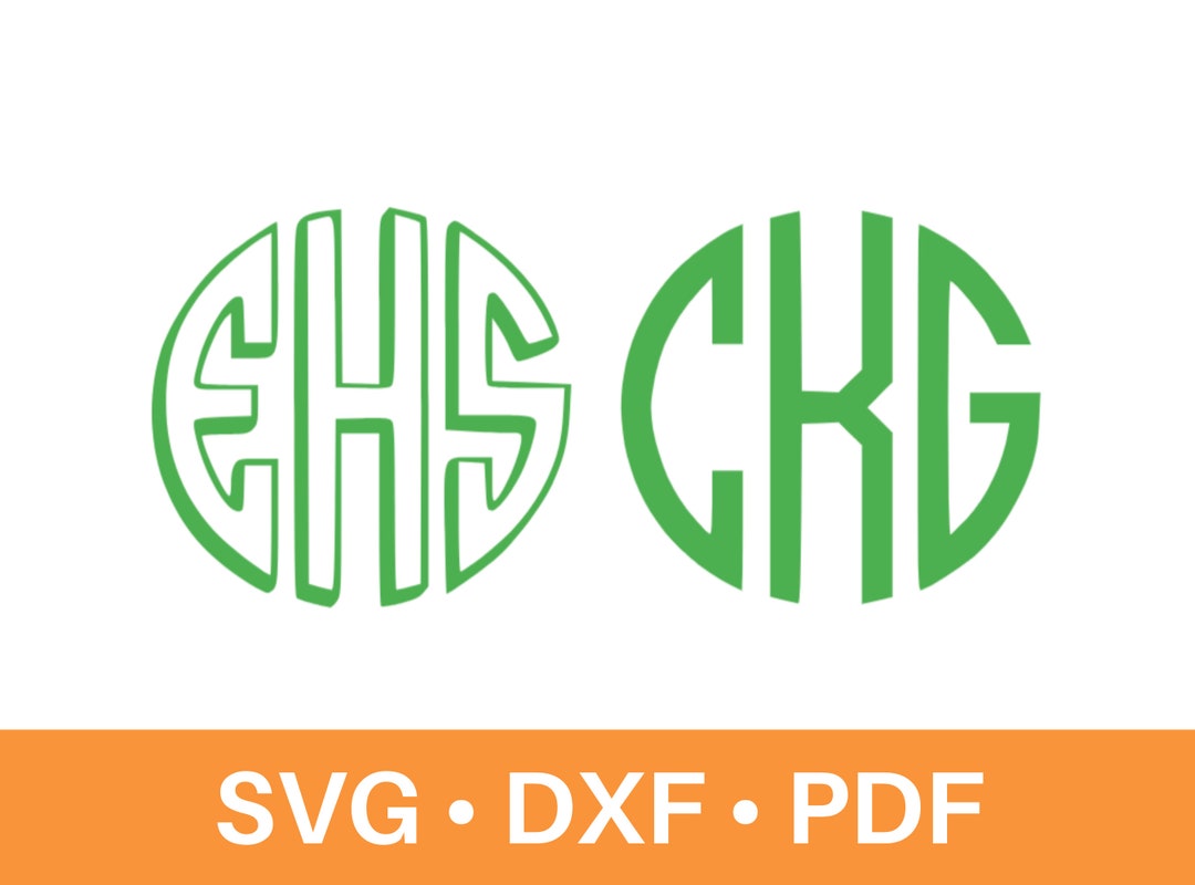 Circle Monogram Font SVG Bundle | 3D Monogram Svg | 3D Monogram DXF ...