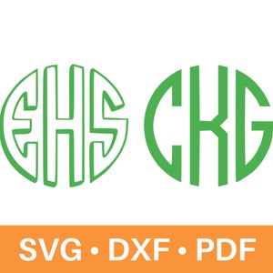 Circle Monogram Font SVG Bundle | 3D Monogram Svg | 3D Monogram DXF ...