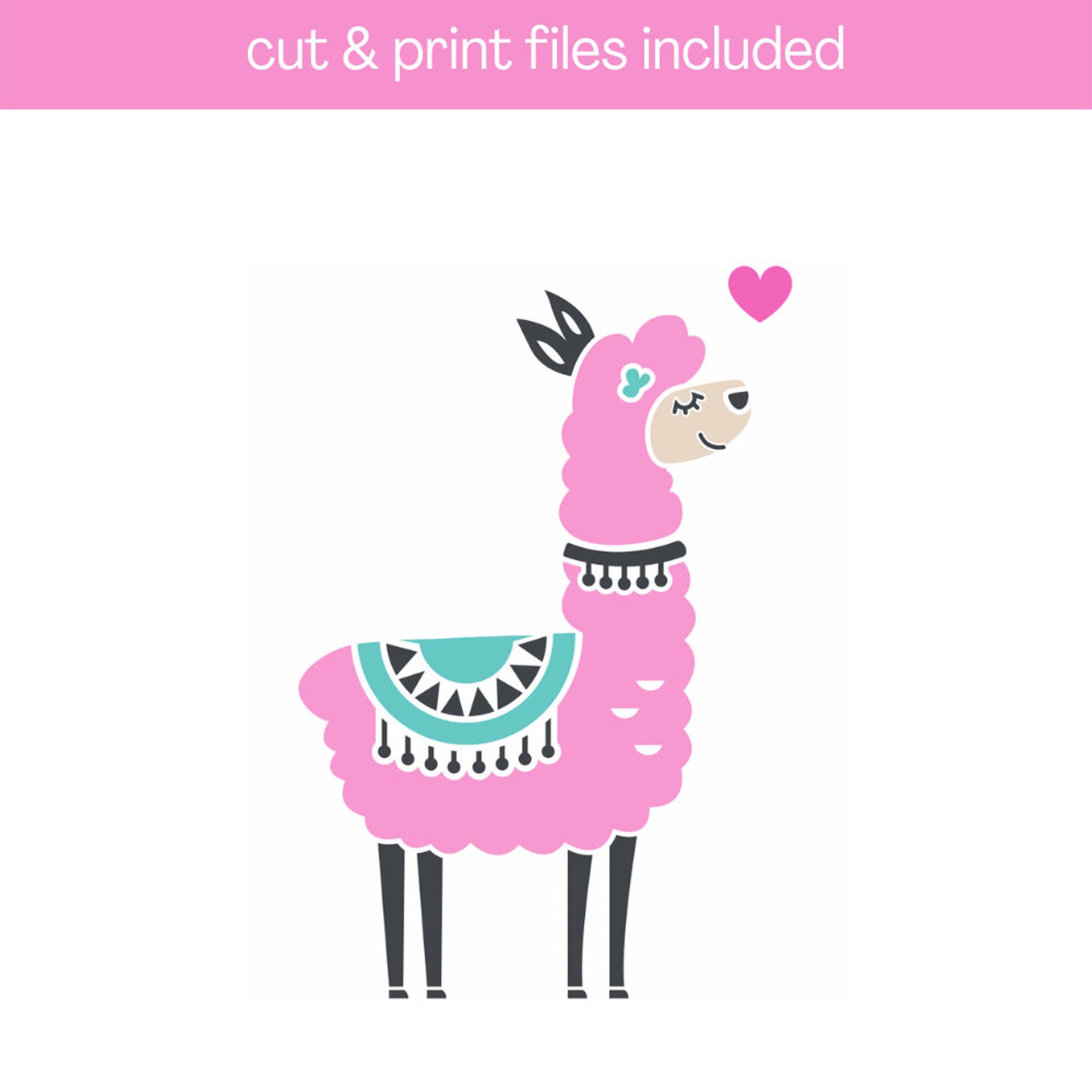 Llamas SVG | Llamas Clipart | SVG Cut Files | PNG Files | Llamas ...
