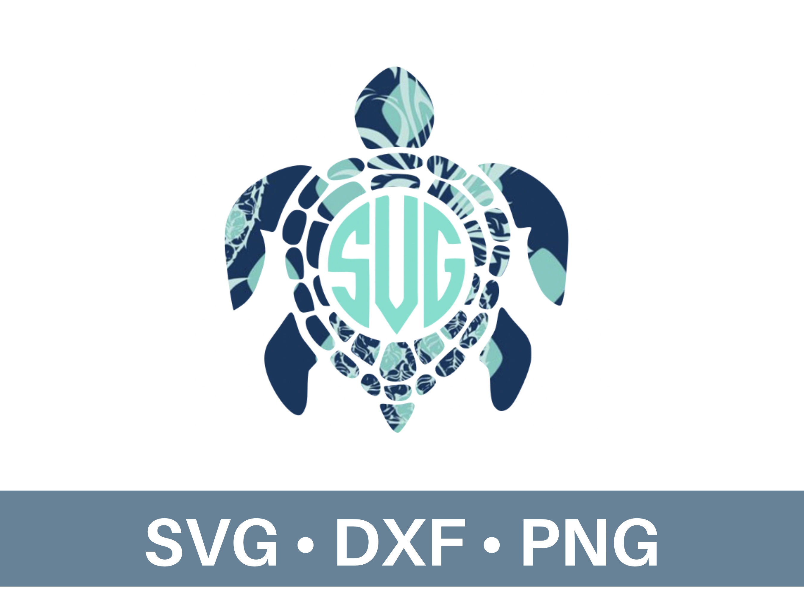 Sea Turtle Monogram Frame | Sea Turtle Monogram | Sea Turtle SVG | Sea ...