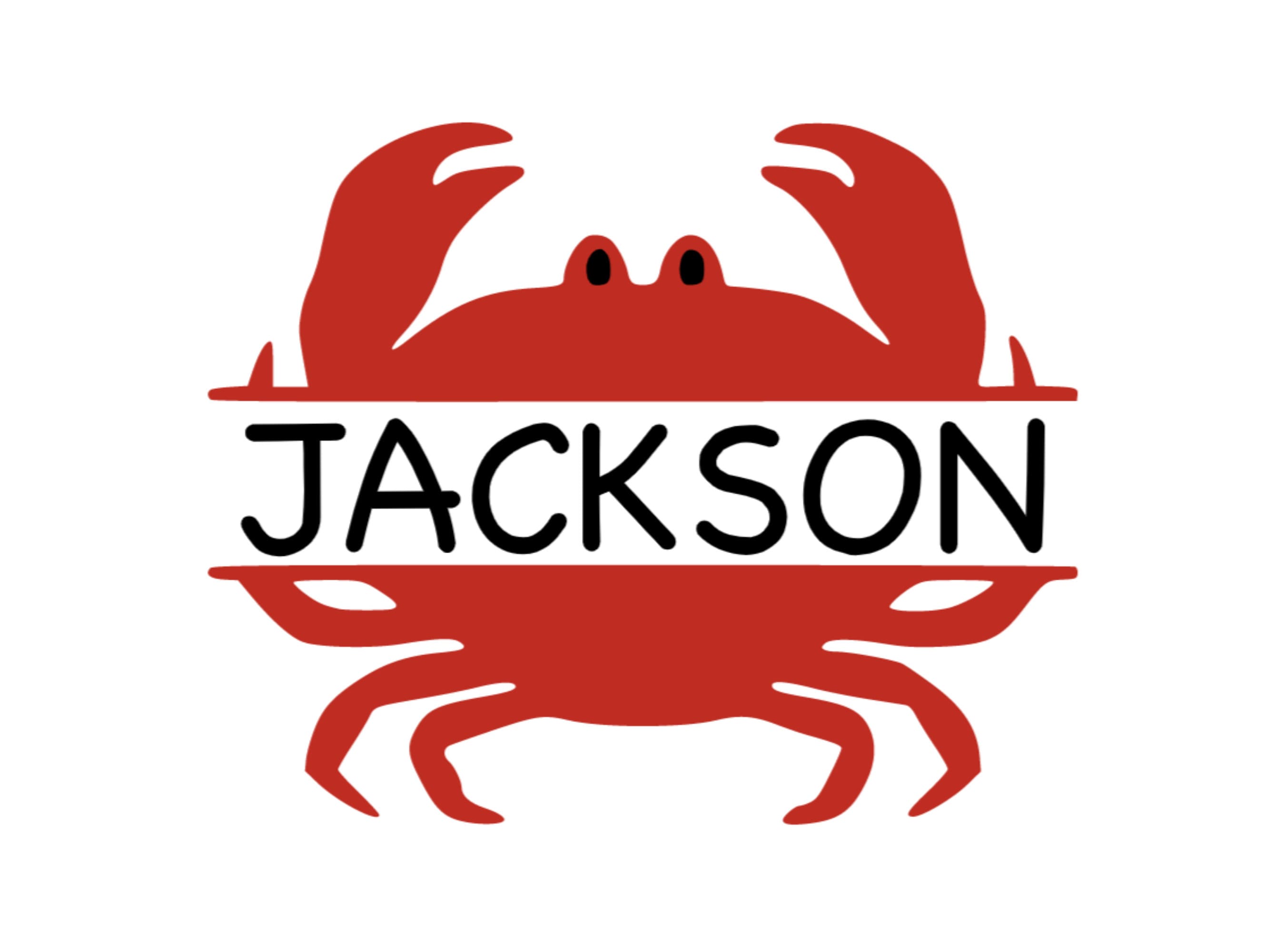 Crab Name Frame Cut File | Crab Monogram | Crab Name Frame | Crab SVG ...