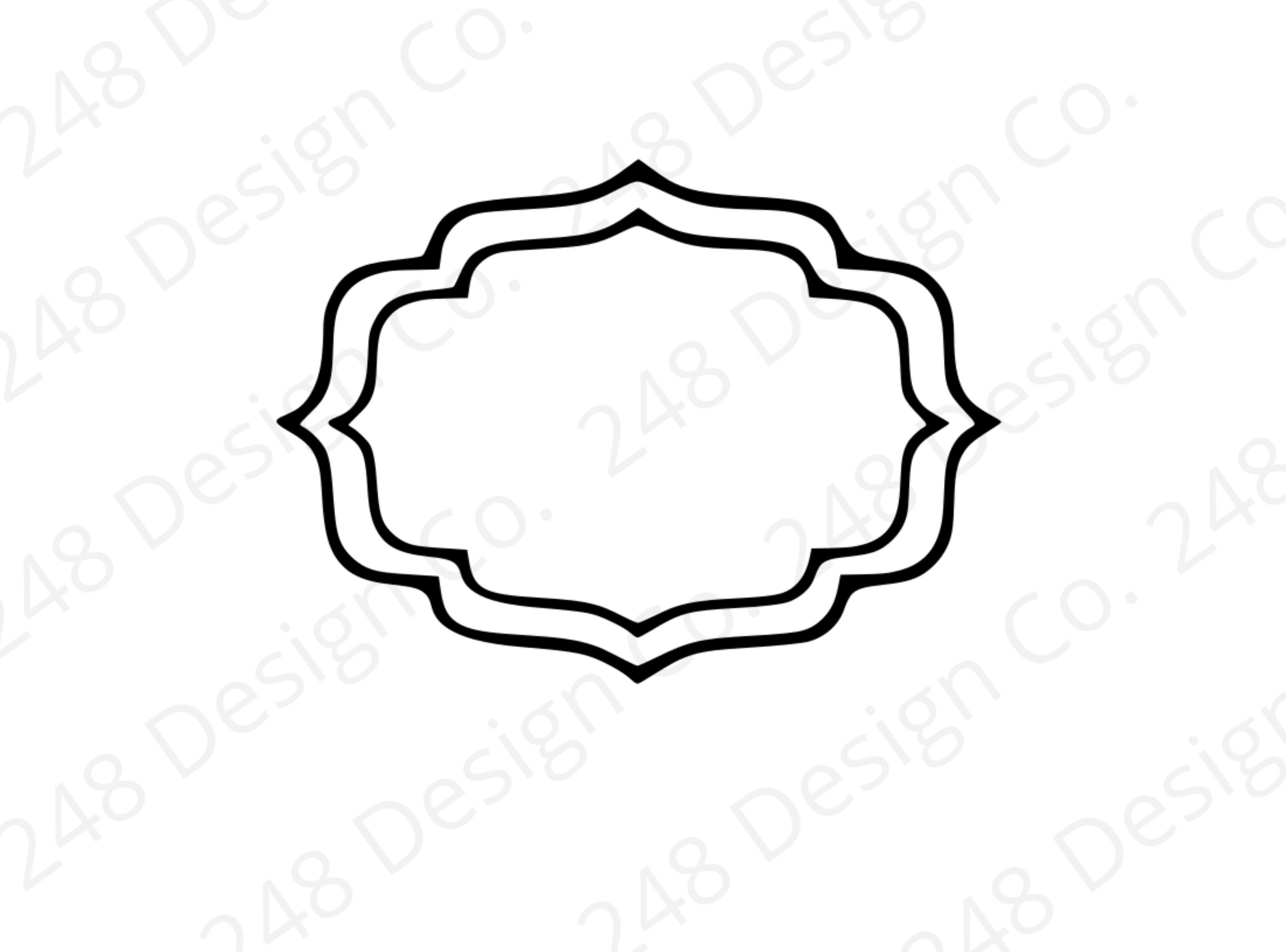 Double Monogram Frame SVG | Stacked Monogram Frame SVG | Classic ...