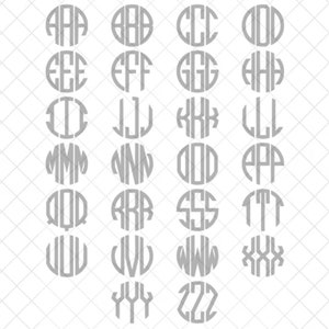 Circle Monogram Font SVG Bundle | 3D Monogram Svg | 3D Monogram DXF ...