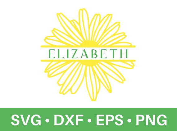 Daisy Split Monogram Cut File Daisy Monogram Split Daisy - Etsy