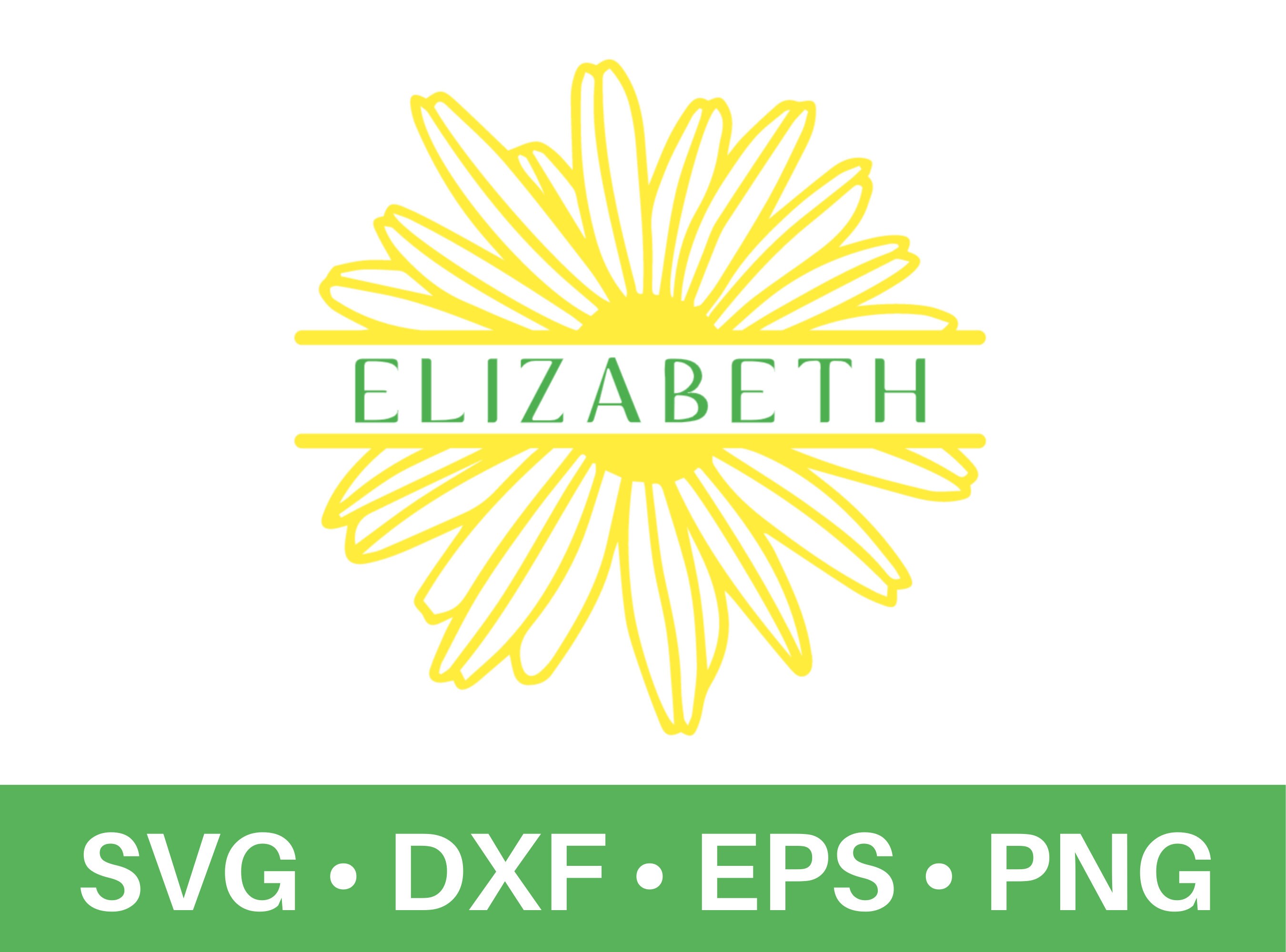 Daisy Split Monogram Cut File Daisy Monogram Split Daisy - Etsy