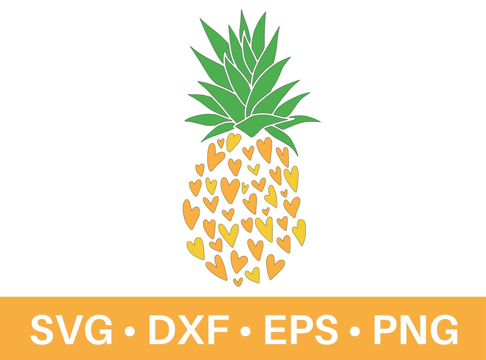 Heart Pineapple SVG Pineapple Svg Dxf Png Eps Pineapple - Etsy