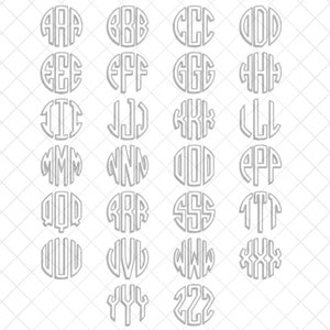 Circle Monogram Font SVG Bundle | 3D Monogram Svg | 3D Monogram DXF ...