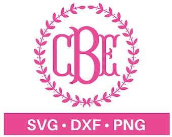 Letter A Svg Cutfile, Alphabet Initial Monogram With Olive Branch ...