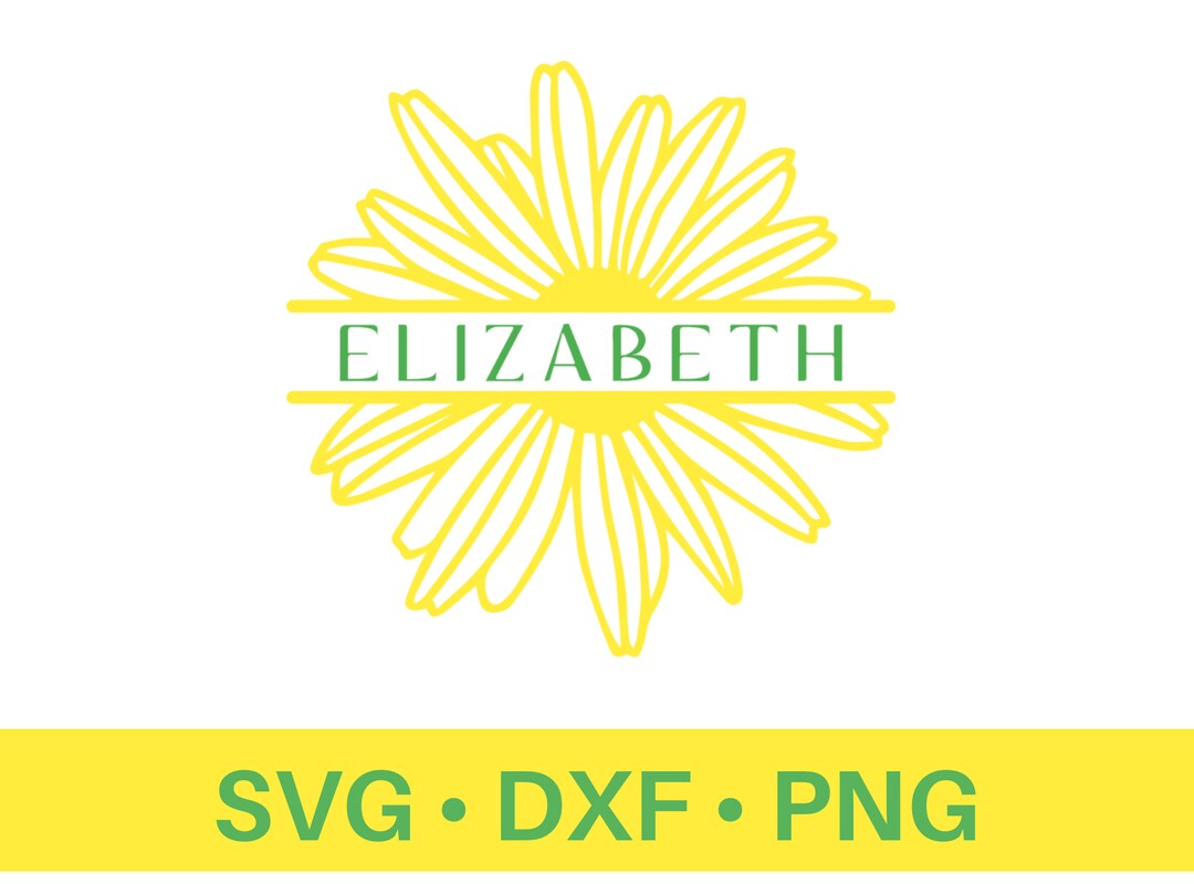 Daisy Split Monogram Cut File | Daisy Monogram | Split Daisy Clip Art ...
