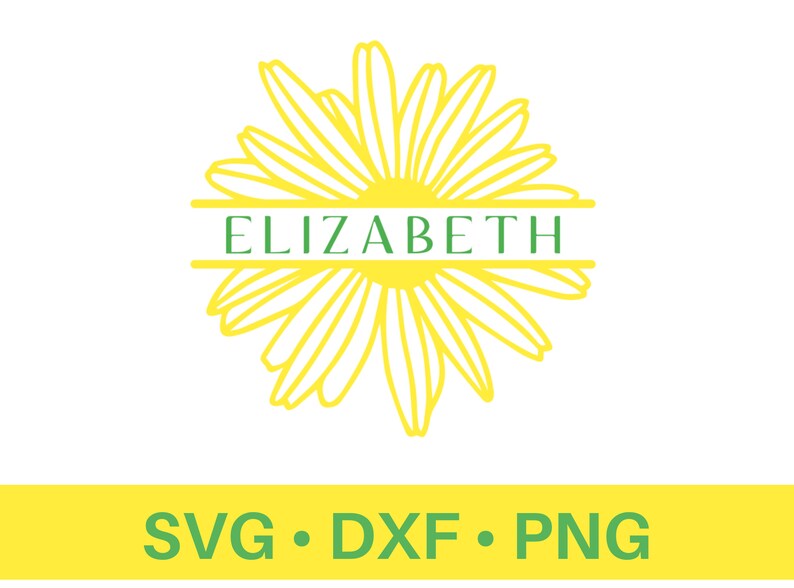 Daisy Split Monogram Cut File | Daisy Monogram | Split Daisy Clip Art ...