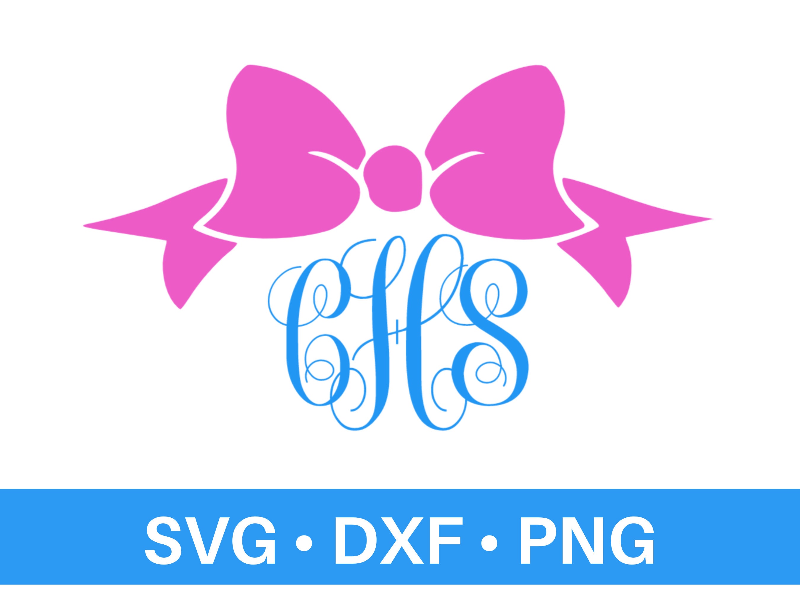 Bow Monogram Cut File Deer Antler Bow Bow Clip Art Monogram Bow SVG ...