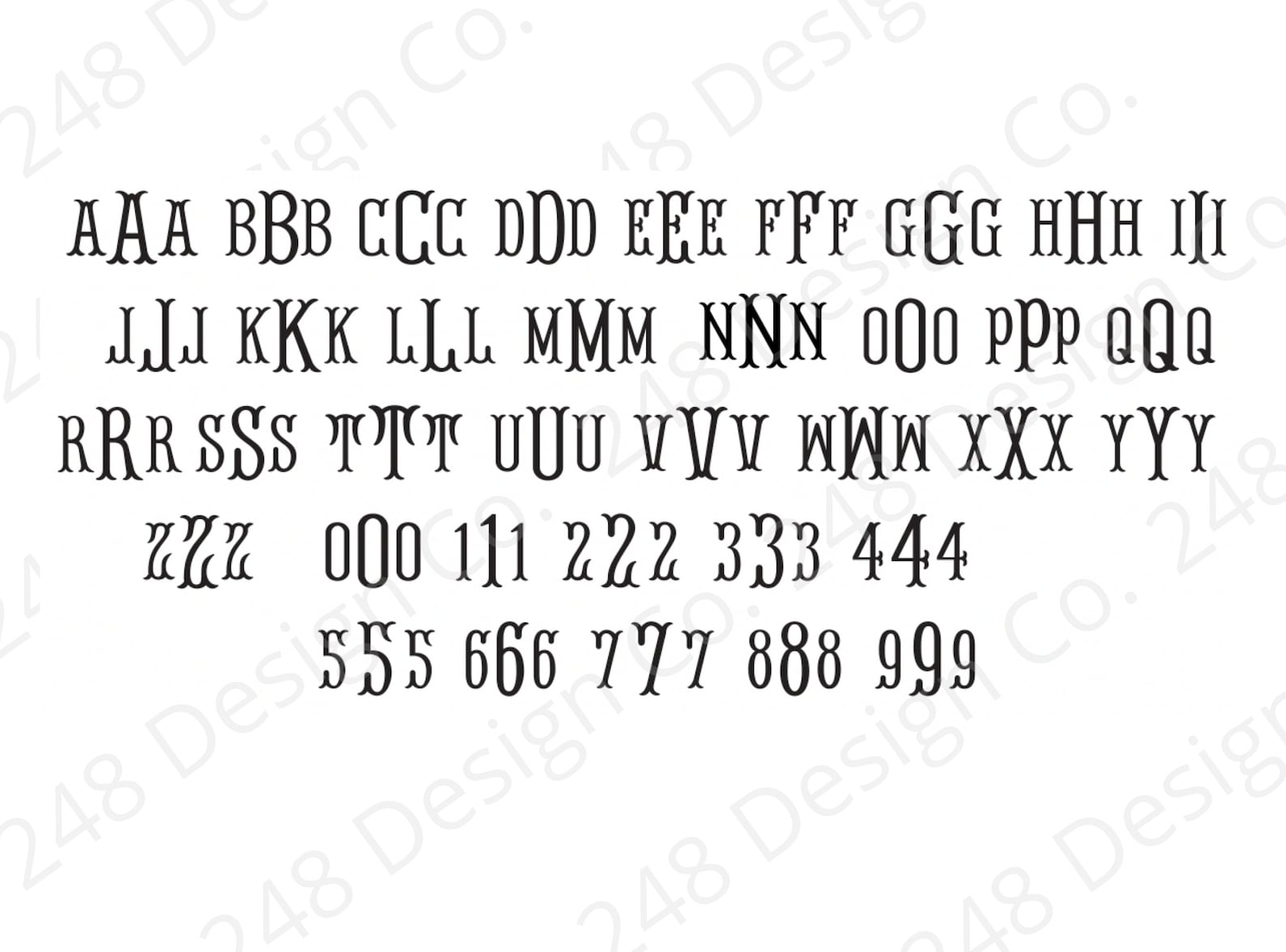 Fishtail Monogram Font SVG Files Fishtail Font Fishtail SVG Fishtail ...