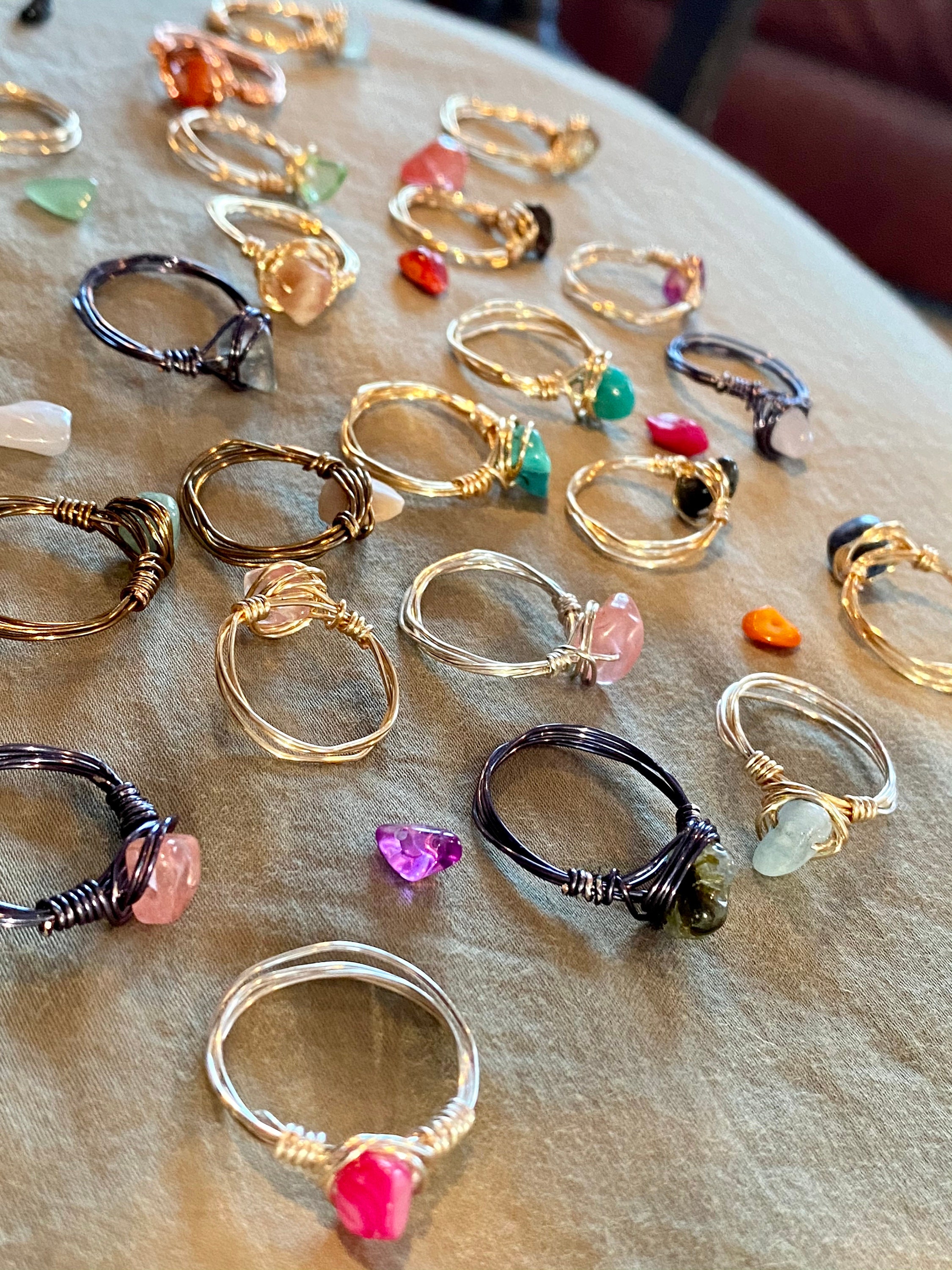 Wire Wrapped Crystal Ring Wrapped Wire Jewelry Non Tarnish - Etsy